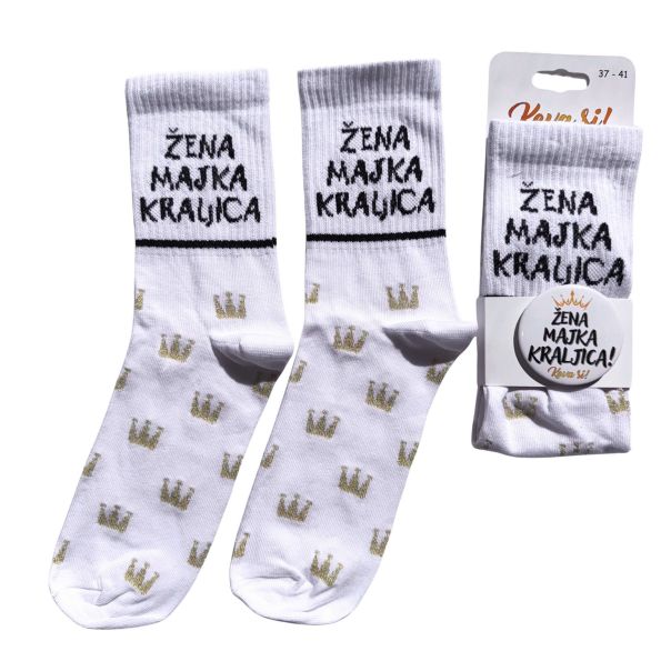 KEVA SI Čarape zena majka kraljica 3741 W