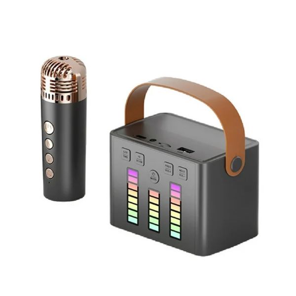 Bluetooth zvucnik karaoke set sa mikrofonom Q2 crn