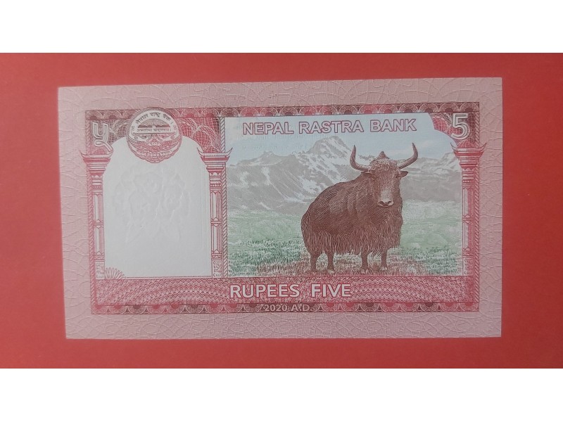 5 rupees 2020 god Nepal UNC
