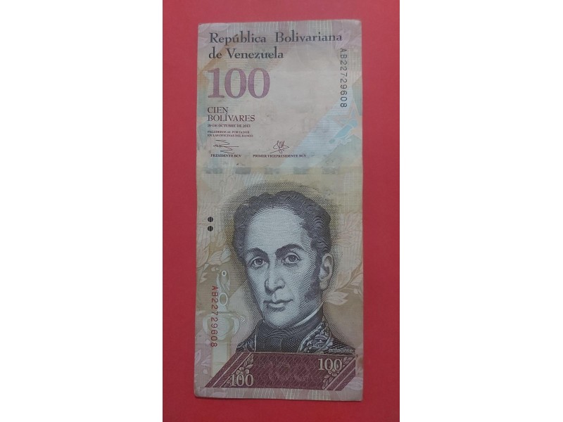 100 bolivares 2013 god Vf