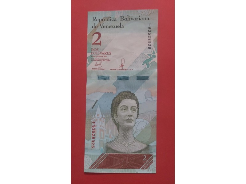 2 bolivares 2018 god Venecuela XF