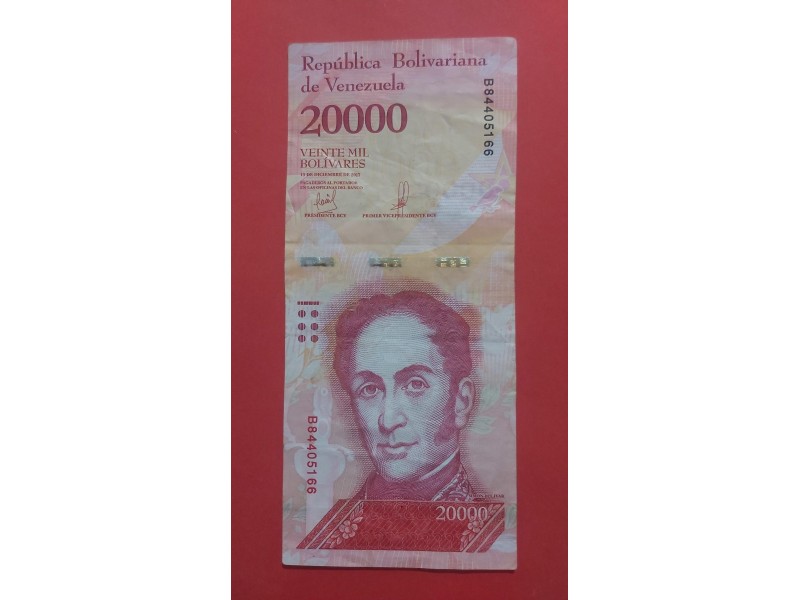 20.000 bolivares 2017 god Venecuela Vf