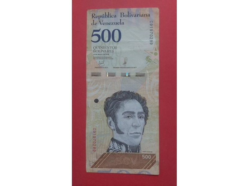 500 bolivares 2018 god Venecuela Vf