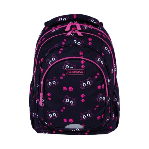 Ranac đački anatomski 3zipa AB330 Cat's Eyes 24.Astrabag crno-roze