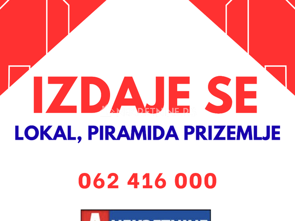 Izdaje se lokal – TC Piramida Prizemlje