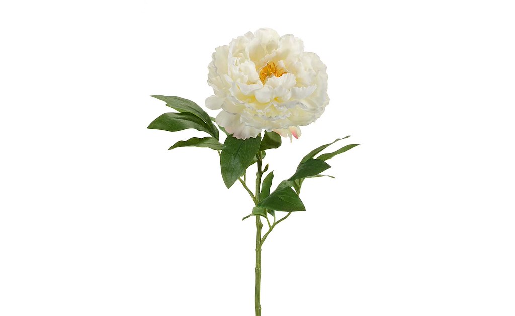 Veštački cvet Peony 65cm beli