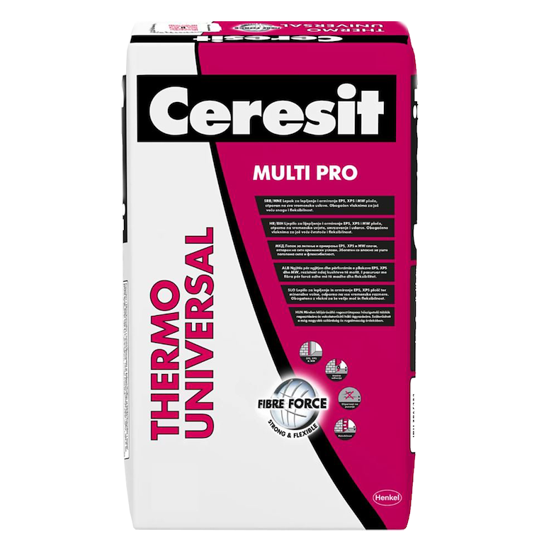 Ceresit THERMO UNIVERSAL MULTI PRO Lepak za lepljenje i armiranje EPS/XPS/MW ploče 25kg