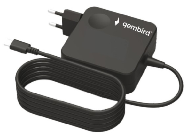 NPA-AC9D Gembird punjac za laptop 65W, kabl 2m USB-C, 5V/3A,9V/3A,12V/3A,15V/3A,20V/3.25A