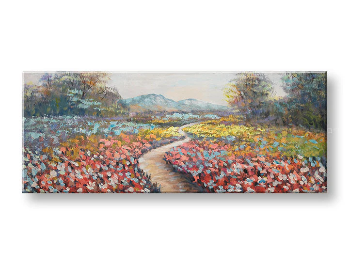 Ručno Oslikana Zidna Slika PEJZAŽ 1 Deo - 100x40 Cm