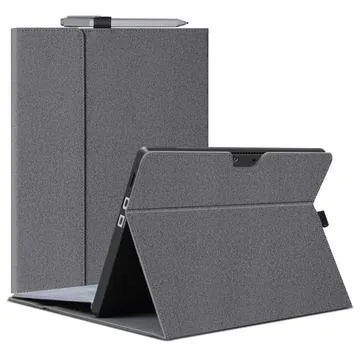 MICROSOFT SURFACE PRO X COVER IN TEXTILE DESIGN WITH MULTI-ANGLE - GRAY