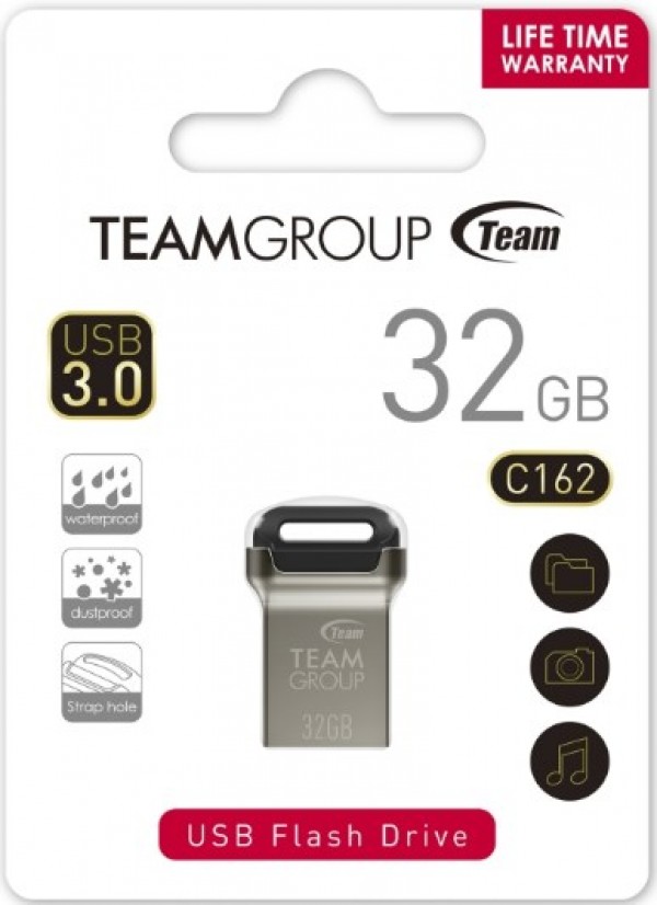 TeamGroup * 32GB C162 USB 3.2 BLACK/SILVER TC162332GB01 (490)