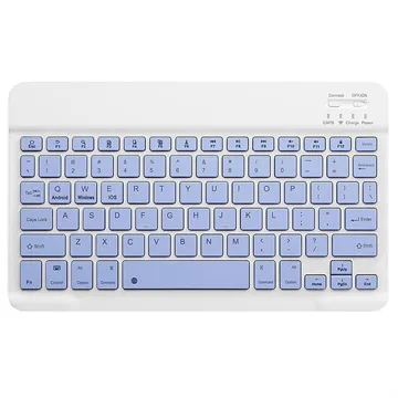 ULTRA-THIN QUIET BLUETOOTH KEYBOARD FOR PC, TABLET, IPAD, PHONE, TV - PURPLE