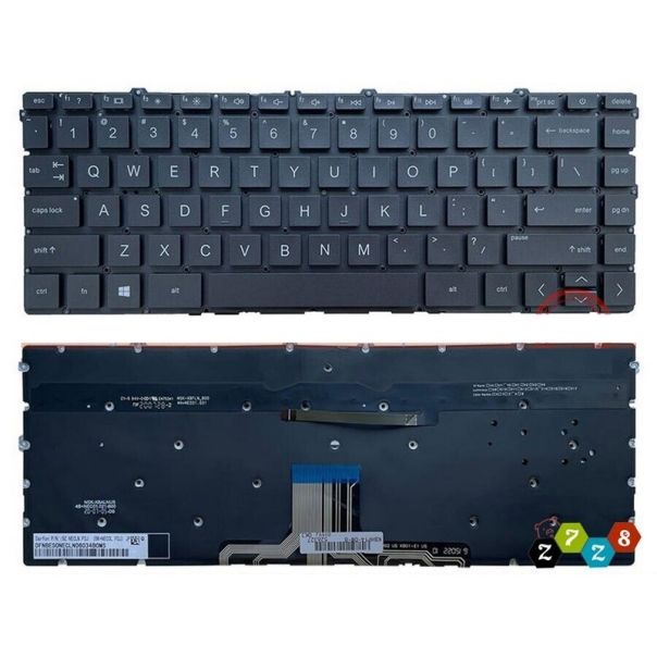 Tastatura za laptop HP Pavilion X360 14-EK 14-EC veliki enter sa pozadinskim osvetljenjem, crna