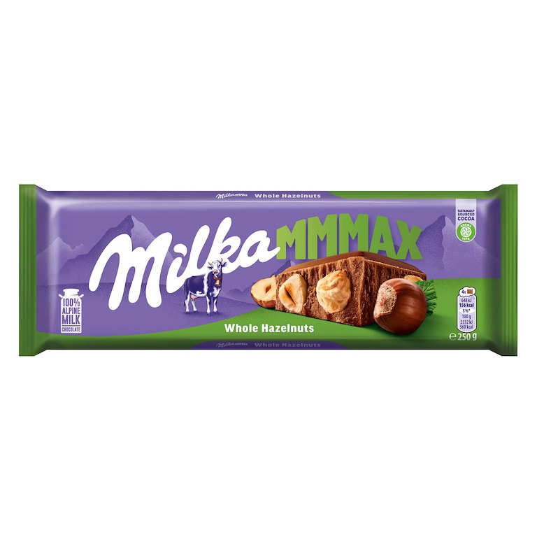 Milka čokolada wholenuts 250g milka