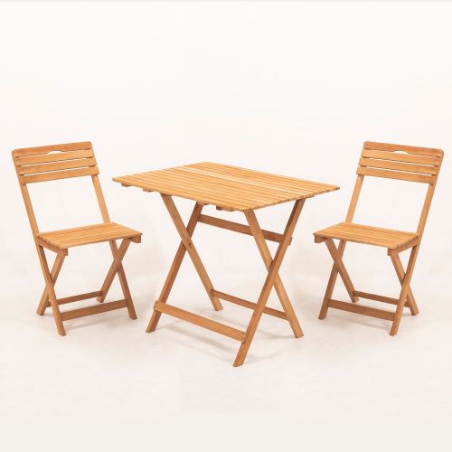 My003 Brauni Set Stola i Stolica (3 Komada)