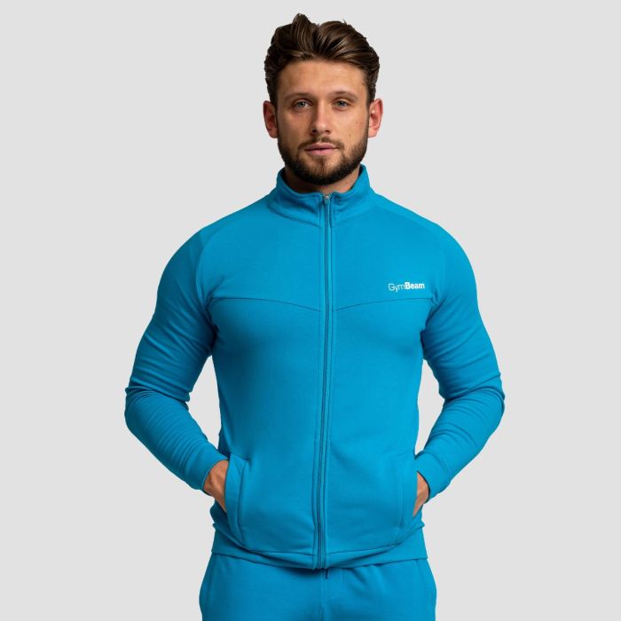 Muška dukserica Zip Up Limitless Aquamarine - GymBeam