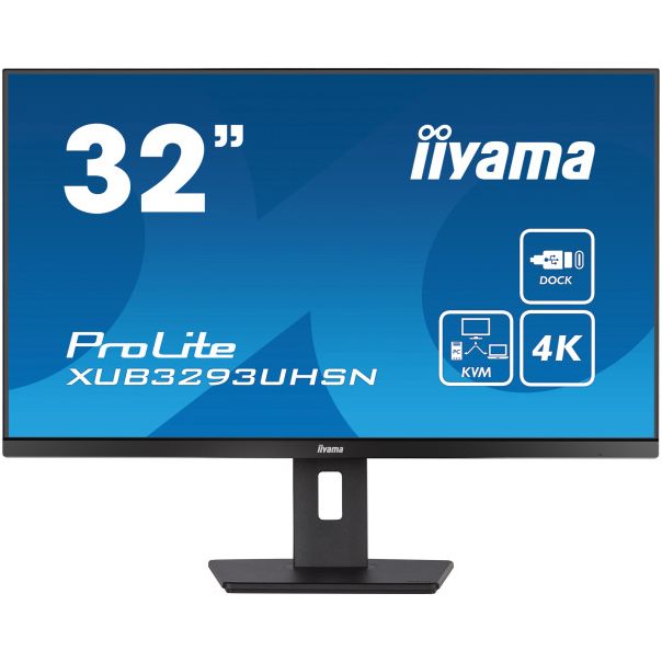 IIYAMA Monitor 31.5" XUB3293UHSN-B5 IPS 3840x2160/60Hz/4ms/HDMI/DP/USB/RJ45/zvuč