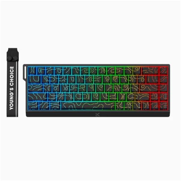 Gaming tastatura MCHOSE Ace 68 Hall Effect Magnetic Switch black topographic
