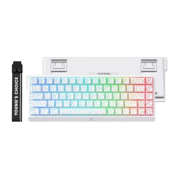 Gaming tastatura MCHOSE Ace 68 Hall Effect Magnetic Switch white topographic