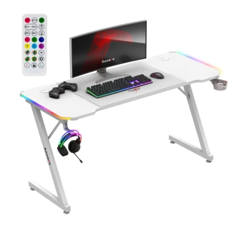 Huzaro Hero 3.3 Beli RGB Gaming sto 140x60cm