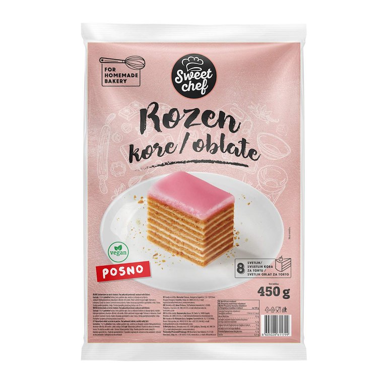 Sweet chef kore za rozen tortu 450g sweet chef