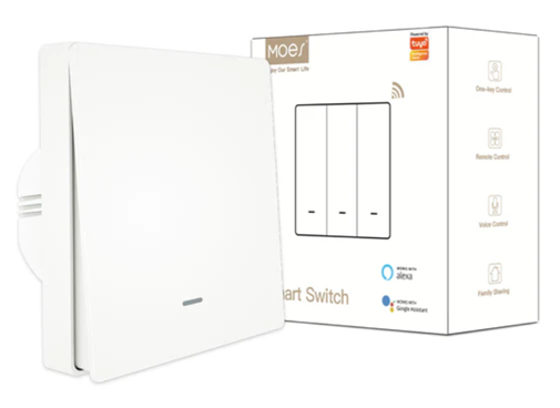 SMART ZIGBEE MOES PAMETNI PREKIDAC EU BELI ZS-B-EU1-WH-MS
