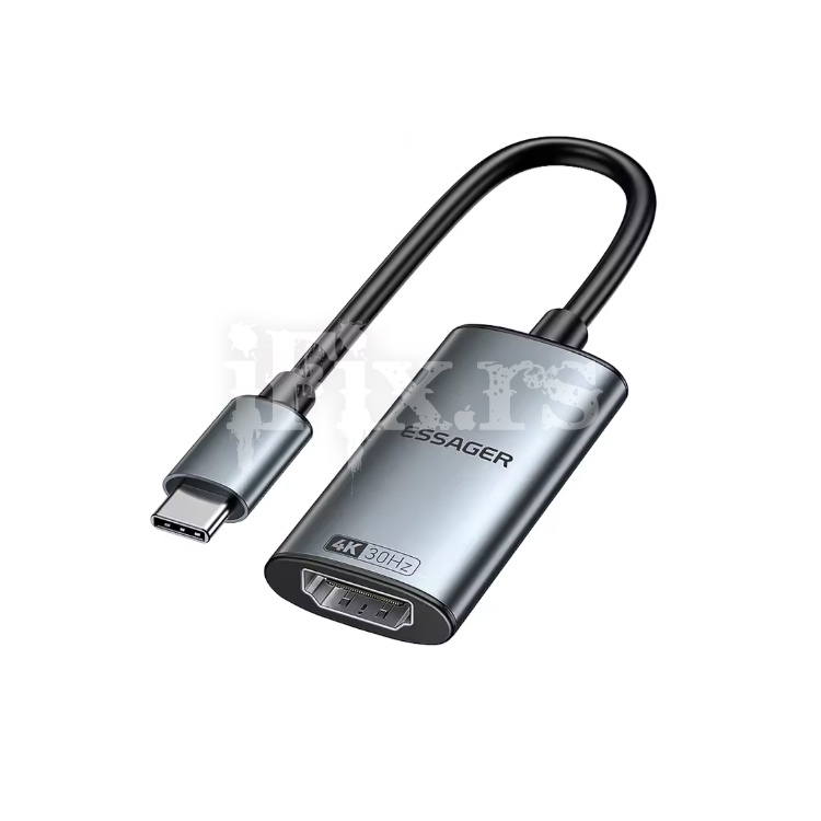 Adapter USB-C muski na HDMI zenski 4K@30Hz Essager EZJ4K30-MX0G-P