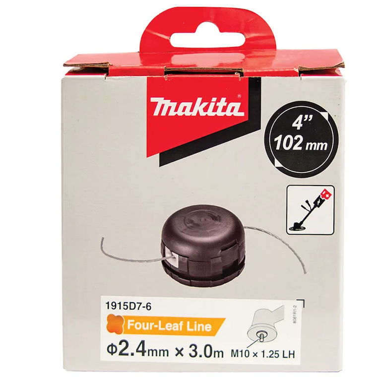 Makita – M10 x 1,25 leva 2,4 mm x 3 m najlonska glava trimera – 1915D7-6