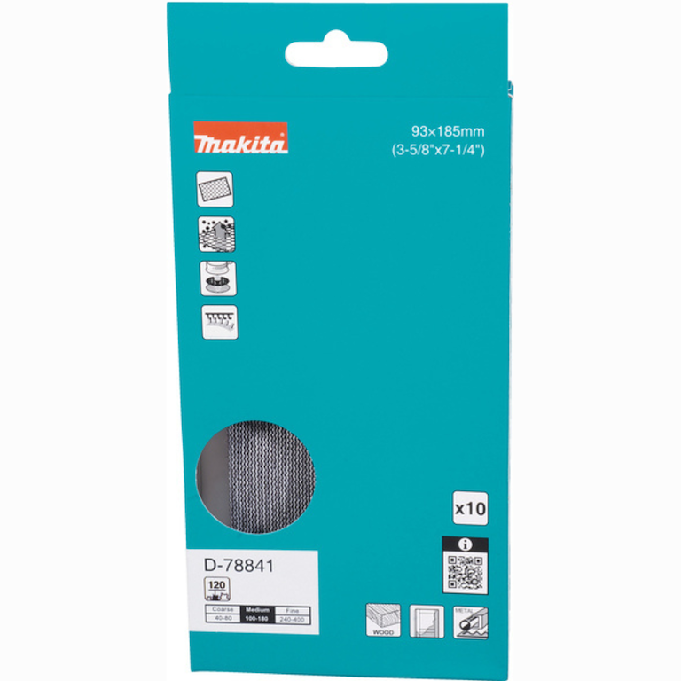 Makita – Mrežasti brusni papir 185mm A120, 10 kom – D-78841