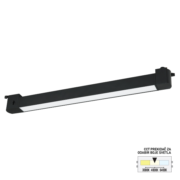 LED šinska svetiljka CCT TL30-30 BK