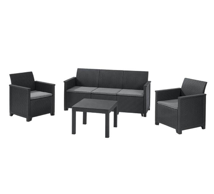 KETER BAŠTENSKI SET ELODIE 3 SEATER CU 246150 - GRAFIT