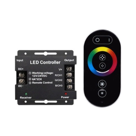 Prosto Kontroler za RGB LED trake, touch daljinski 216W ( KON-TCH-RGB )