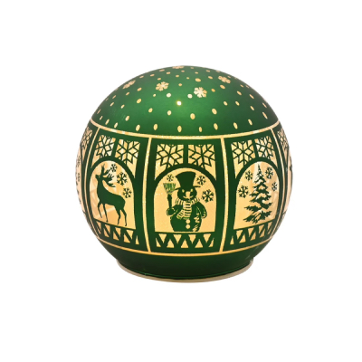 Novogodišnja stona LED lampa - Regal Tidings, Light Up Globe Christmas Windows, Green