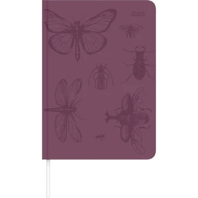 Datumirana agenda 2026 - Lady Journal, Purple, Grande Deluxe, 15x21 cm