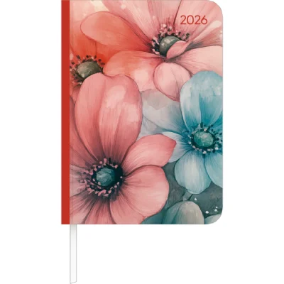 Datumirana agenda 2026 - Lady Journal, Flowers, 11x15 cm