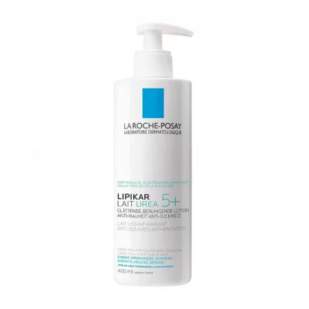 La Roche-Posay LIPIKAR LAIT UREA 5+ Umirujuće hidratantno mleko za telo obogaćeno lipidima protiv perutanja, 400 ml