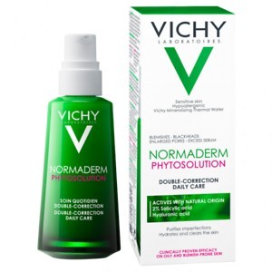 VICHY NORMADERM PHYTOSOLUTION Dnevna nega za masnu kožu sklonu aknama i nepravilnostima, 50 ml