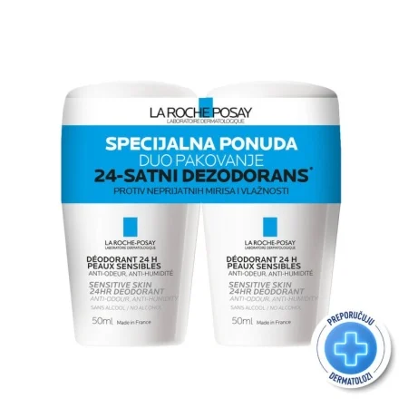 La Roche-Posay Dezodorans protiv neprijatnih mirisa 24h, 50 ml Promo DUO