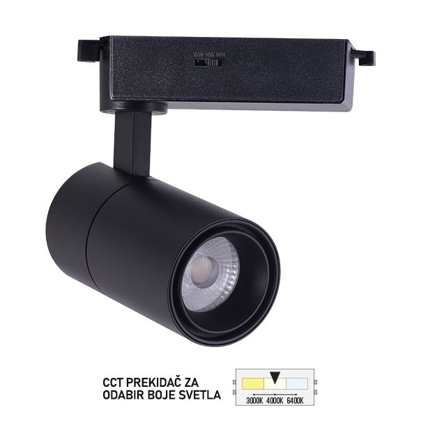 FORMA LED šinski reflektor CCT 20W 3000K,4000K,6400K TL08-20CCT BK