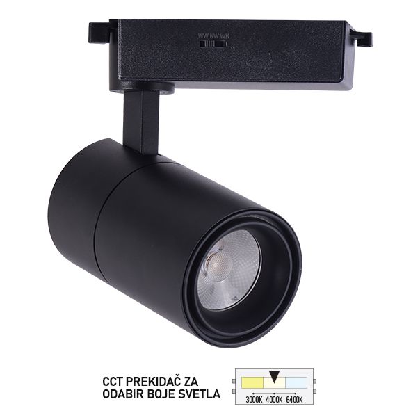 FORMA LED šinski reflektor CCT 30W 3000K,4000K,6400K TL08-30CCT BK