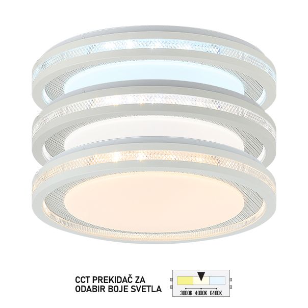 FORMA LED plafonjera CCT 36W 3000K,4000K,6400K LP-203-36X WH
