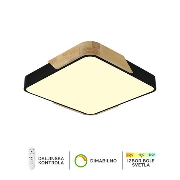 FORMA LED plafonska lampa 20W 3000K-6400K F2812-20C BK-drvo
