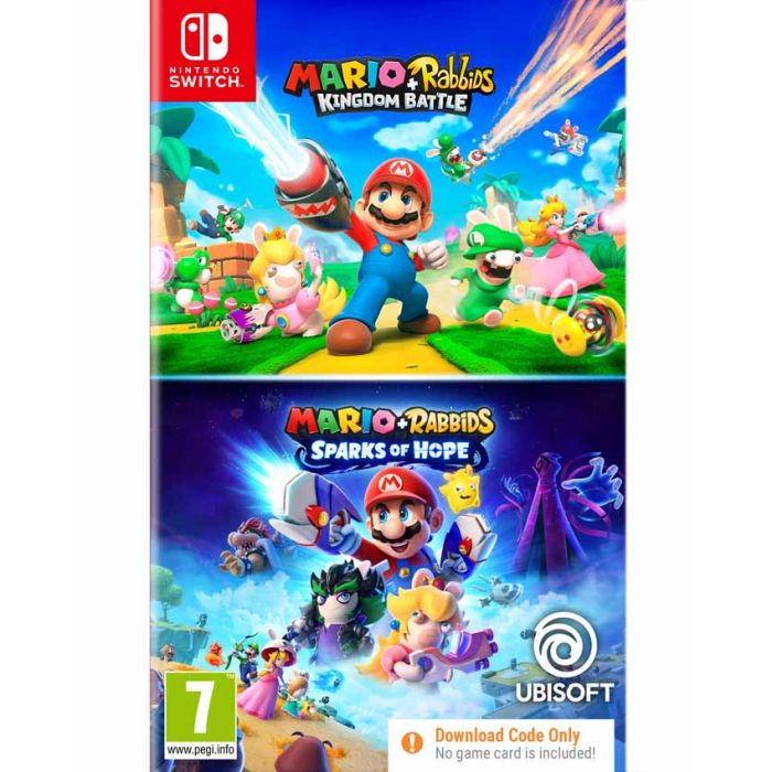 SWITCH Mario and Rabbids - Kingdom Battle and Spark of Hope (Code in a box)