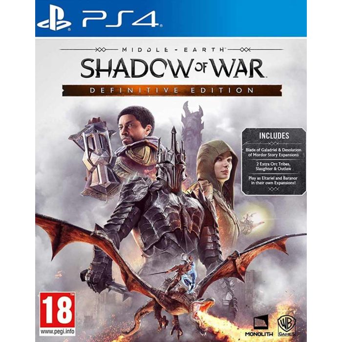 PS4 Middle Earth Shadow of War - Definitive Edition