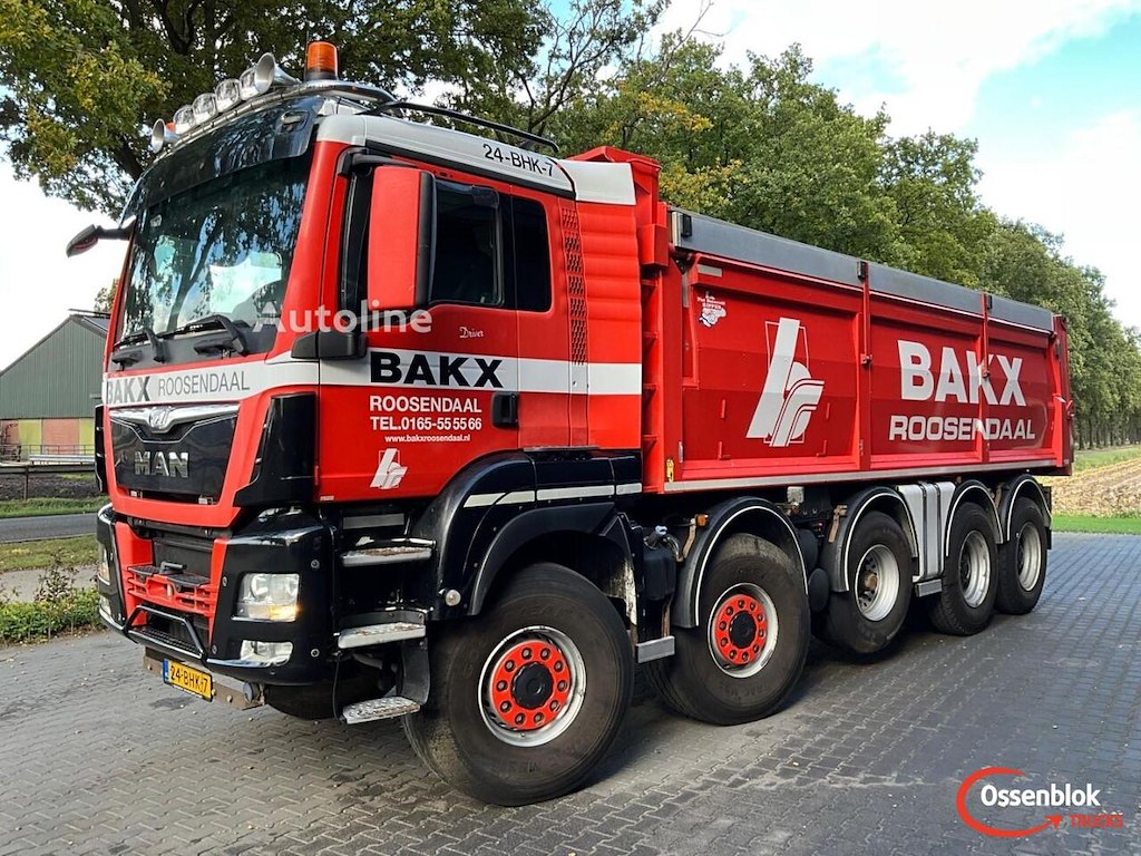 MAN TGS 49.480 10x8 Euro 6 kipper met afdek kleppen kiper