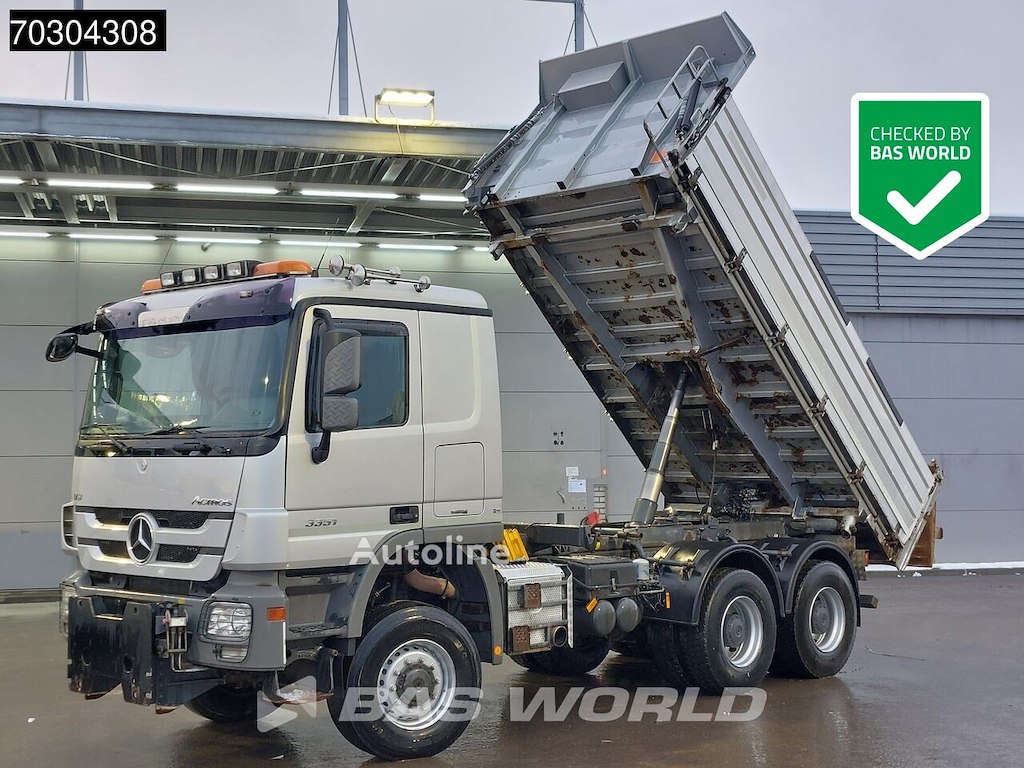 Mercedes-Benz Actros 3351 6X6 9m3 Meiller 3-side tipper Big-Axle Steelsuspensi kiper