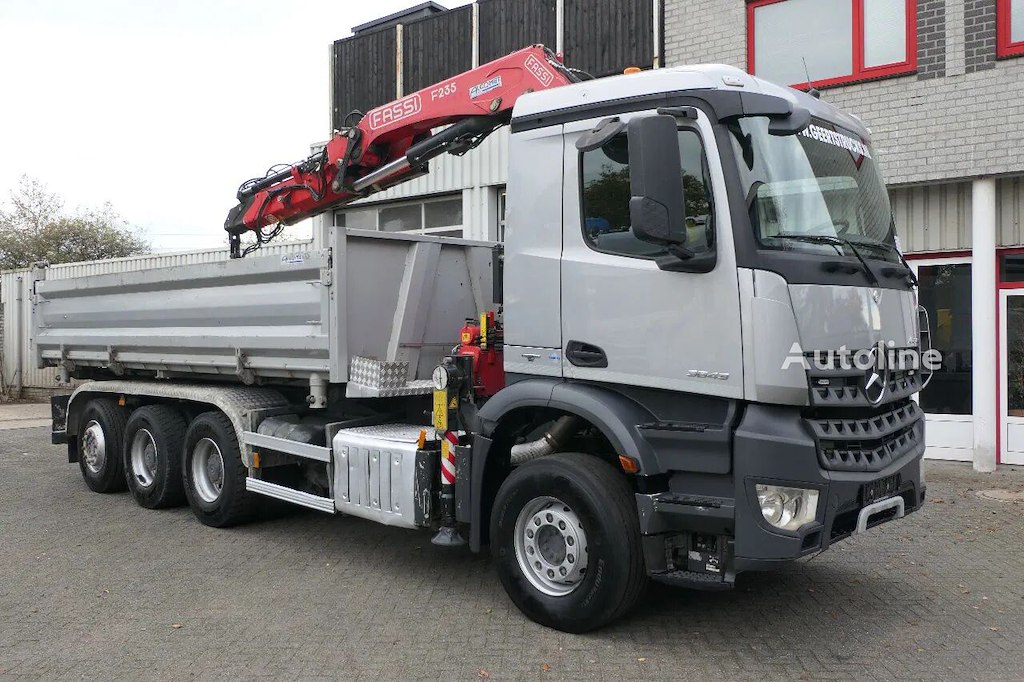Mercedes-Benz Arocs 3643 | 8X4 Tridem | 3 Side Tipper | Fassi F235A | Remote C kiper