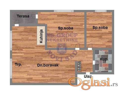 Trosoban 53m2 Bulevar patrijarha Pavla