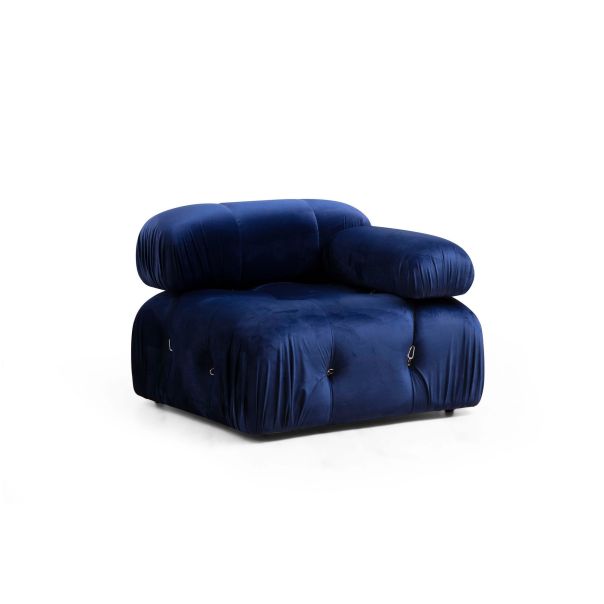 ATELIER DEL SOFA Ugaona fotelja Bubble 1R, tamnoplava