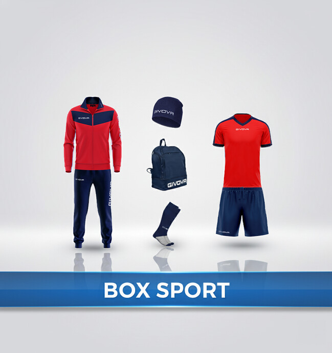 BOX SPORT crvena-tamno plava S
